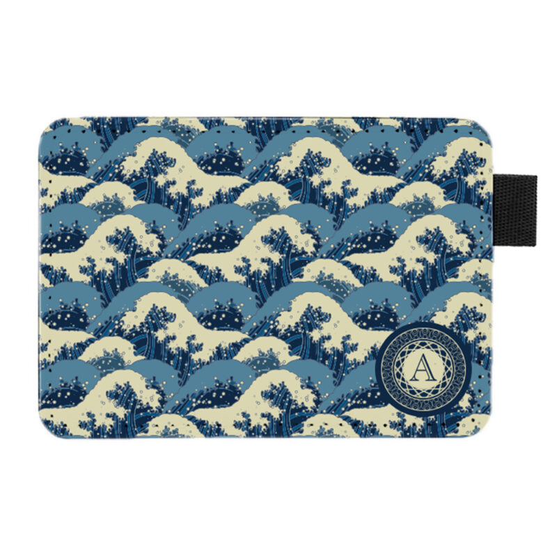 Japanese Waves Credit Card Holder - Slimline lightweight printed wallet
