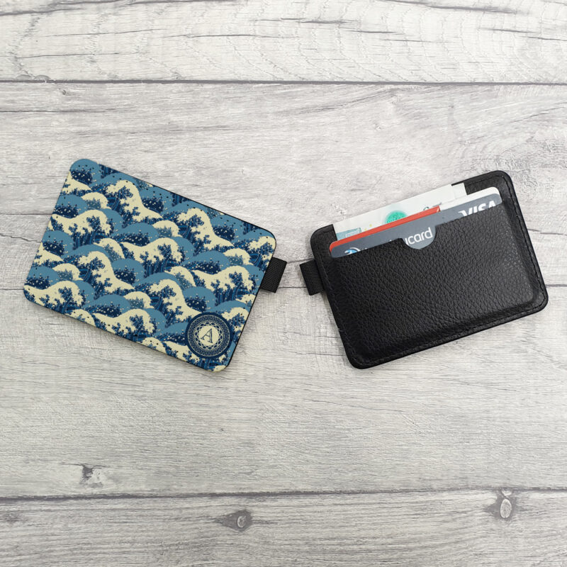 Japanese Waves Credit Card Holder - Slimline lightweight printed wallet